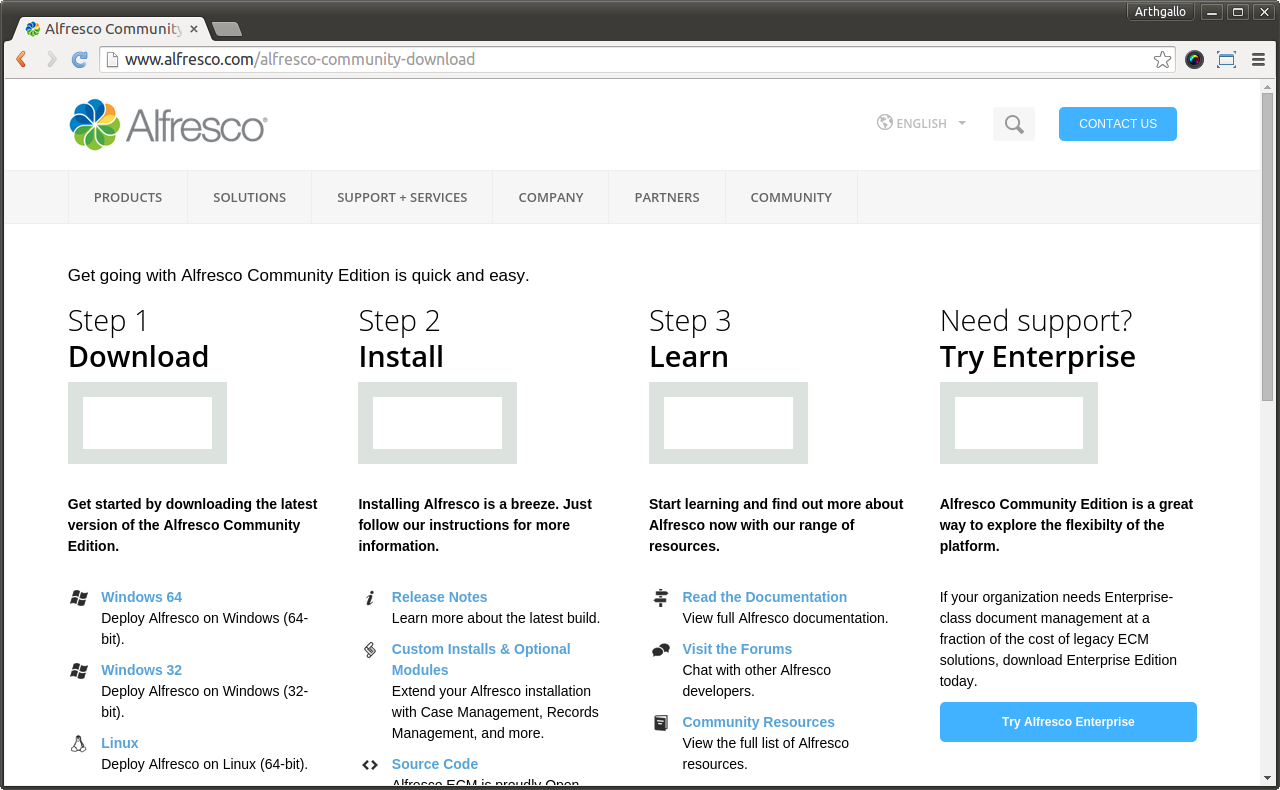 Open Design And Architecture Installing Alfresco 50 Community Edition On Ubuntu 1310